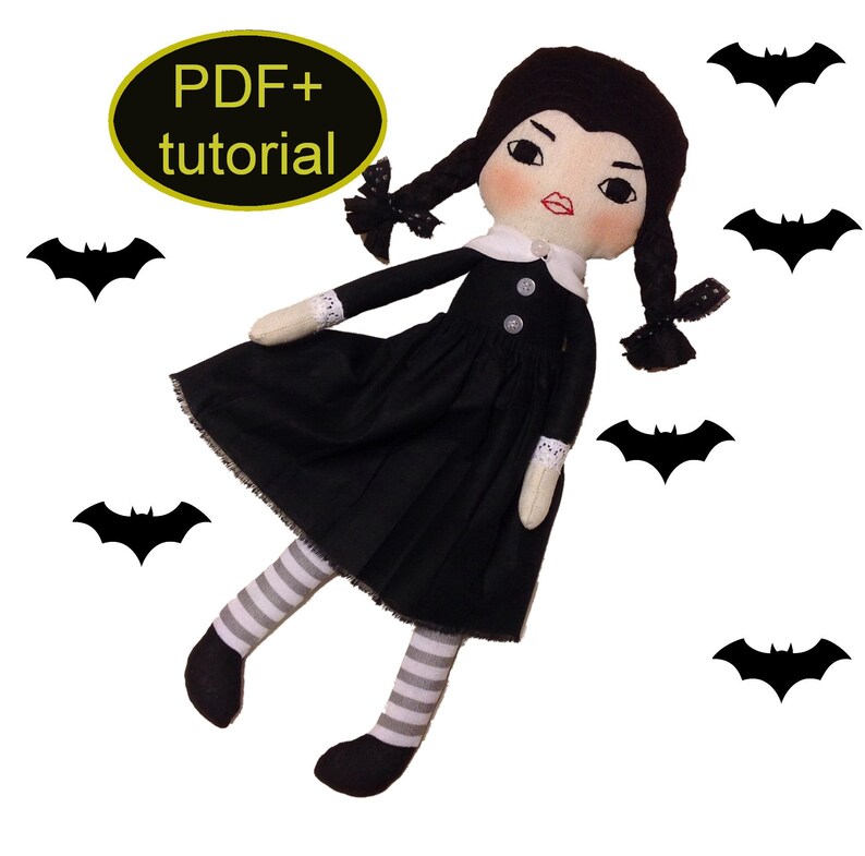 PDF Pattern and Tutorial of Wednesday Doll Cloth Doll Pattern - Etsy