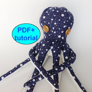 Octopus and Squid Sewing Pattern & Tutorial PDF Set of 2 Patterns ...