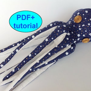 Octopus and Squid Sewing Pattern & Tutorial PDF Set of 2 Patterns ...