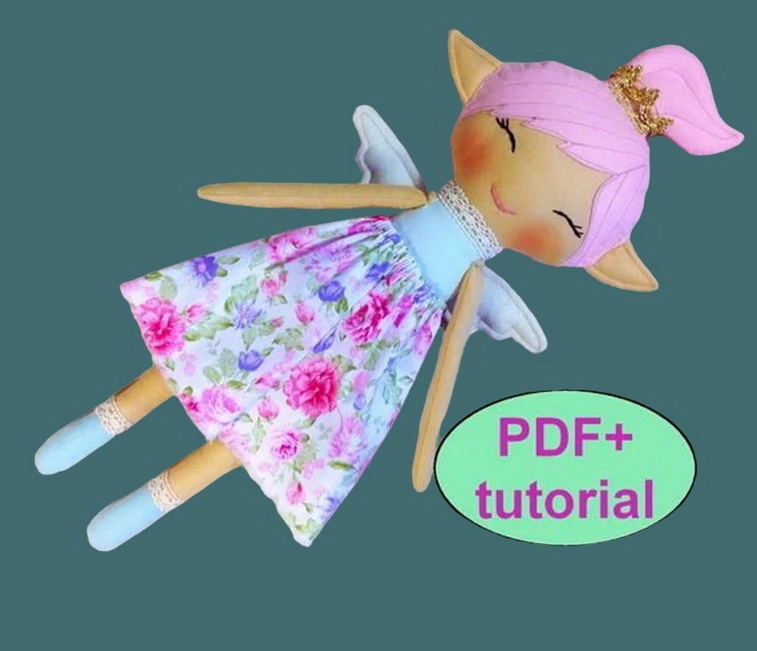 Fairy Doll Pattern PDF 18 " Princess Rag Doll Sewing Pattern & Tutorial ...