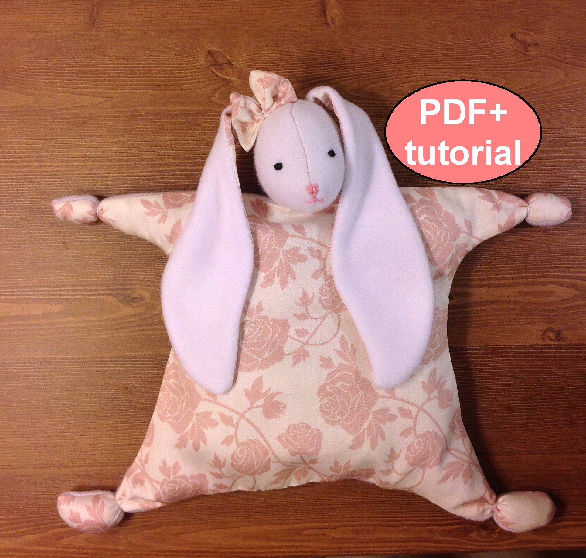 Bunny Lovey PDF Sewing Pattern Bunny Pattern Snuggle Bunny | Etsy UK