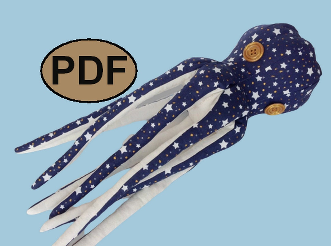 Octopus Pattern Octopus Sewing Pattern Octopus Plush Toy Octopus ...