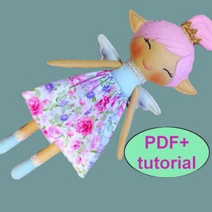 Fairy Doll Pattern PDF 18 " Princess Rag Doll Sewing Pattern & Tutorial ...