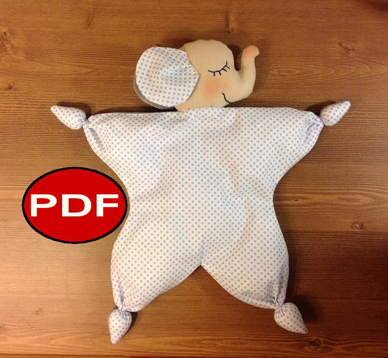 Pattern Elephant Pattern Baby Lovey Toy Sewing Pattern Newborn - Etsy