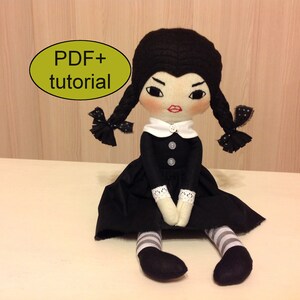 PDF Pattern and Tutorial of Wednesday Doll Cloth Doll Pattern - Etsy