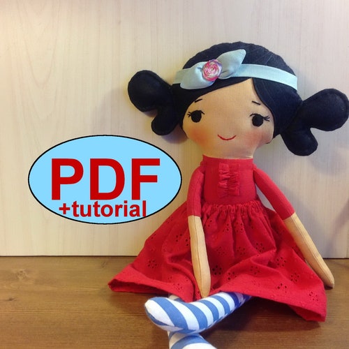 Rag Doll Sewing Pattern & Tutorial 18 Doll Pattern PDF - Etsy