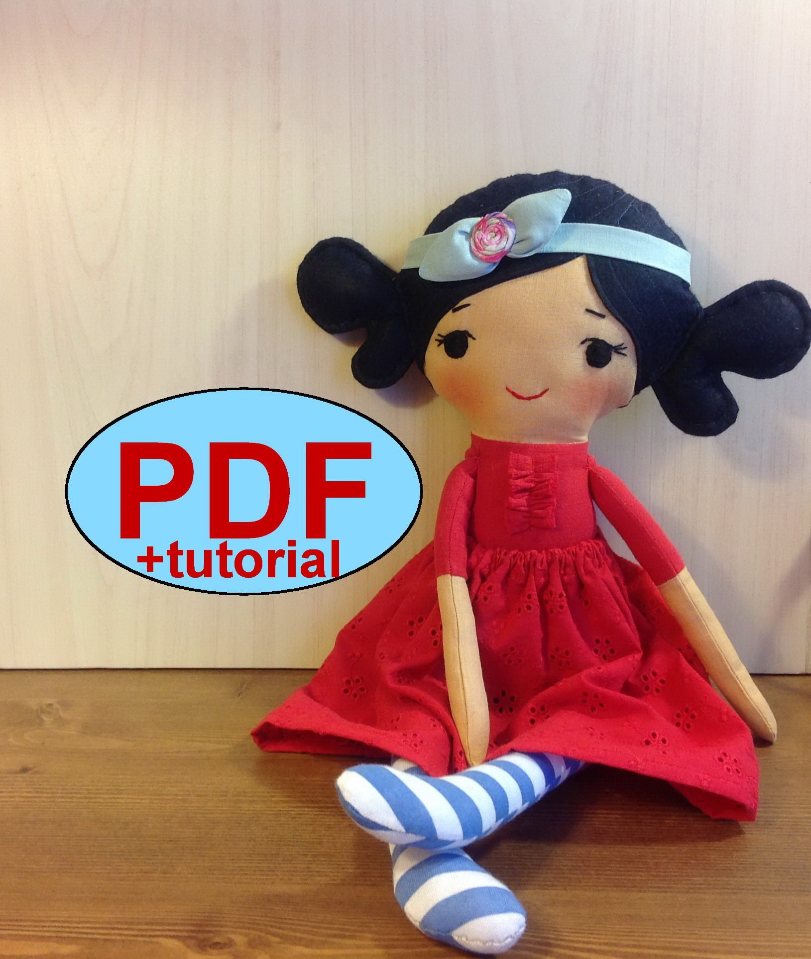 Rag Doll Sewing Pattern & Tutorial 18 Doll Pattern PDF | Etsy