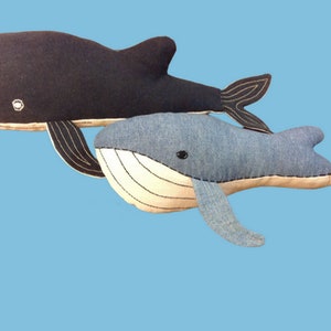 Stuffed Animals Pattern Whale Pattern Whale Sewing Pattern Soft Toy ...