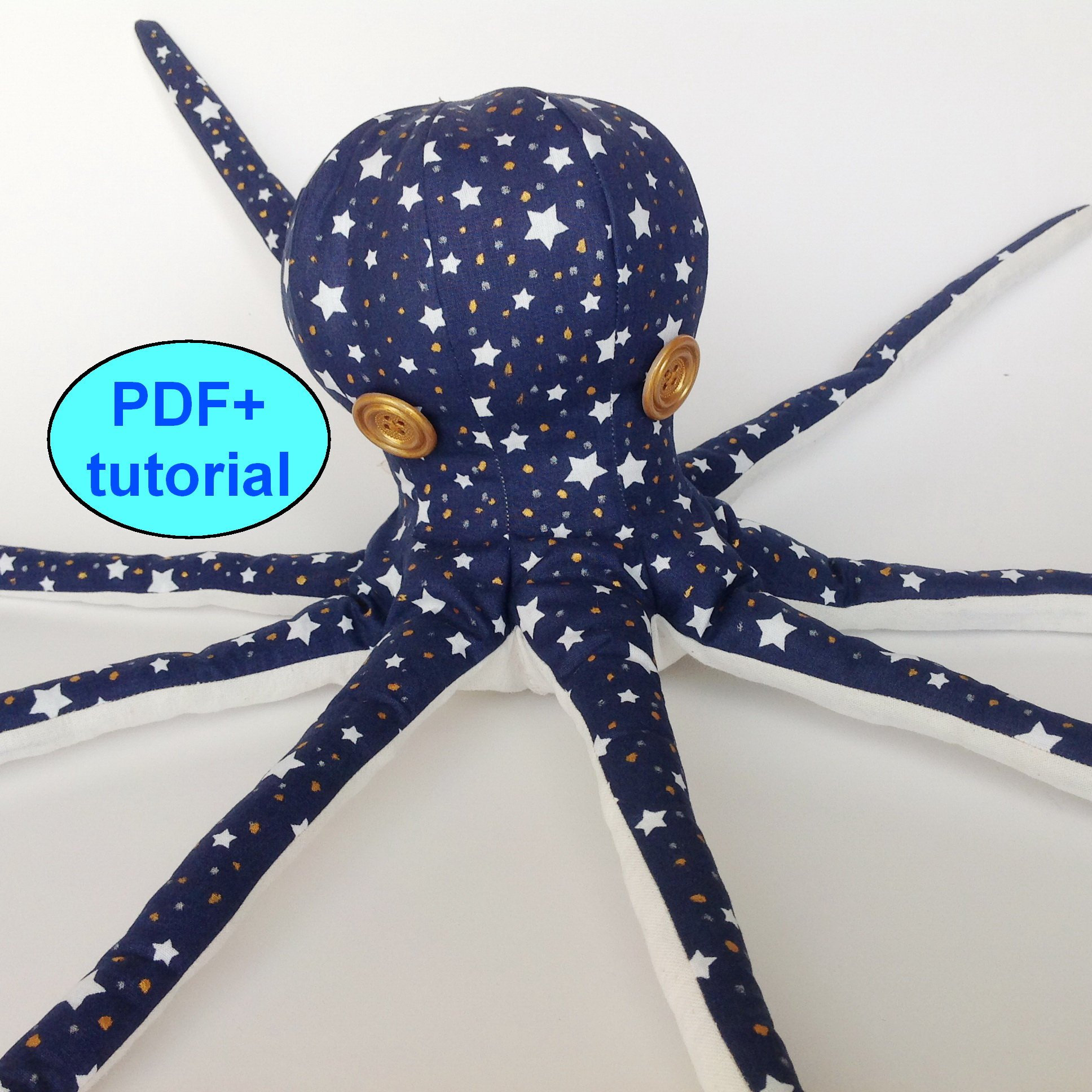 Octopus sewing pattern & tutorial PDF Octopus pattern Sea | Etsy