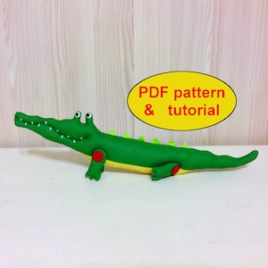 Alligator Pattern PDF Crocodile Toy Sewing Pattern & Tutorial Plush ...