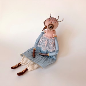 Anthropomorphic Doll Bird Boudoir Doll Poseable Art Doll Animal ...