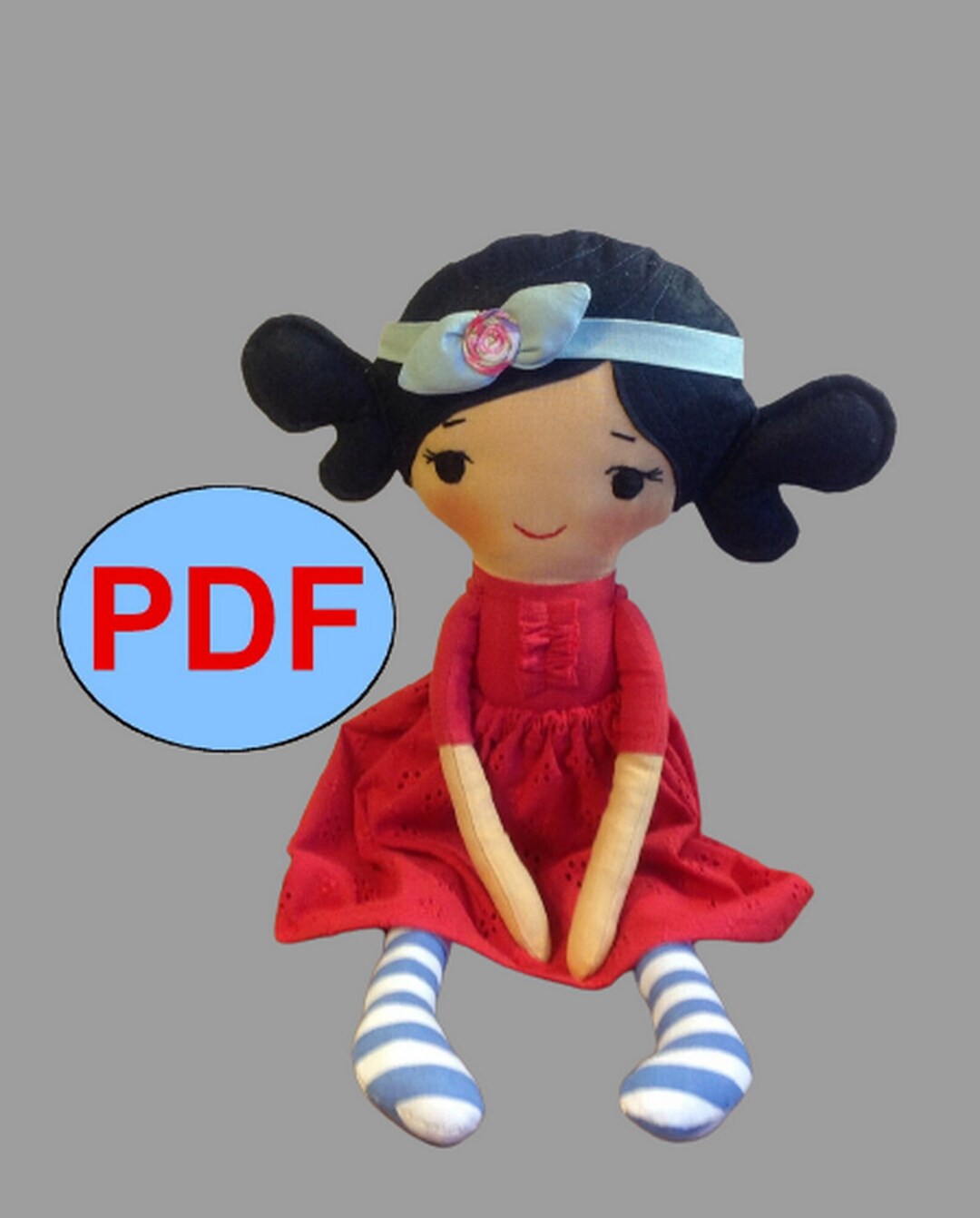 Rag Doll Sewing Pattern & Tutorial 18 Doll Pattern PDF Cloth Doll ...