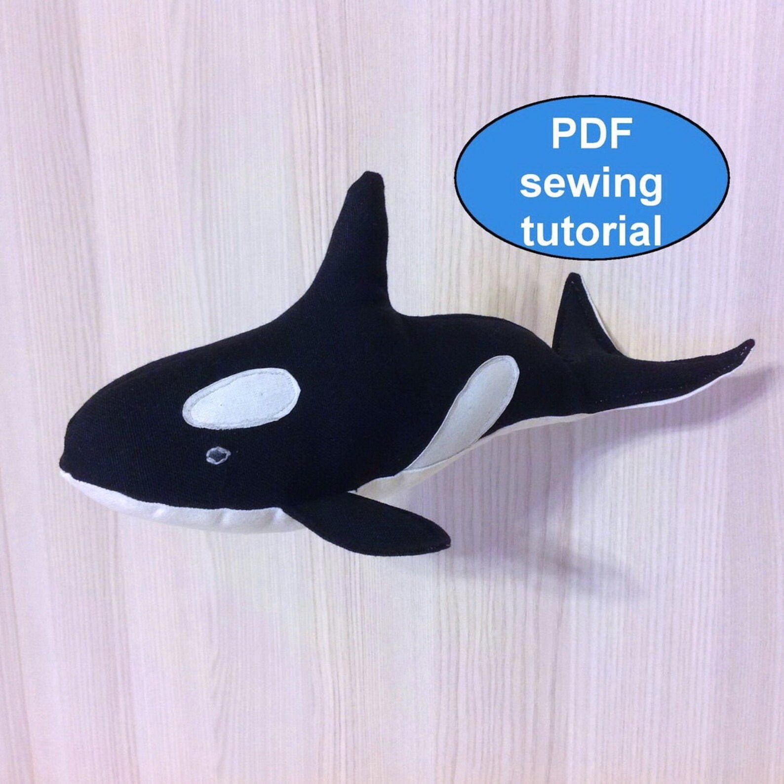 Orca Sewing Pattern PDF Orca Pattern & Tutorial Stuffed Whale - Etsy