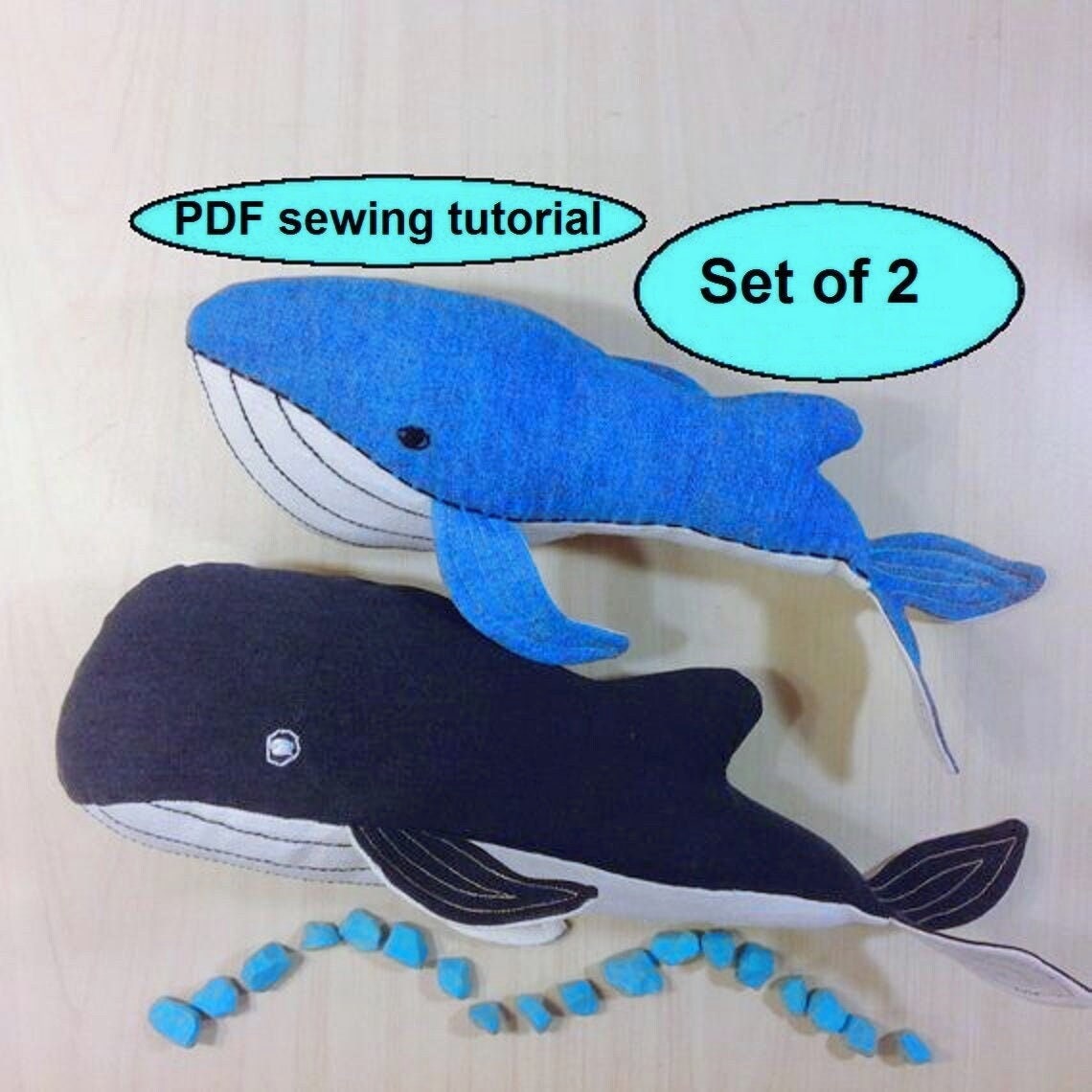 Stuffed animals pattern whale pattern whale sewing pattern | Etsy