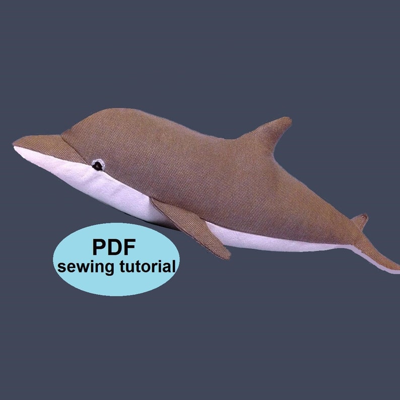 Dolphin Pattern PDF Plush Dolphin Sewing Pattern & Tutorial - Etsy