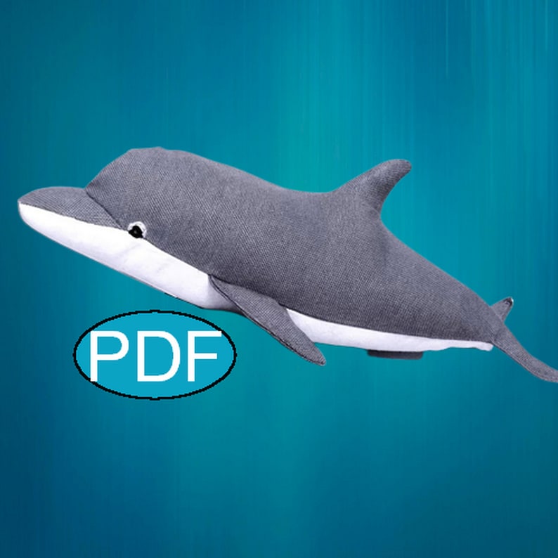 Dolphin Pattern PDF Plush Dolphin Sewing Pattern & Tutorial - Etsy