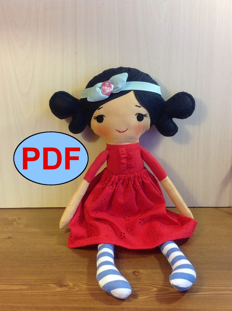 Rag Doll Sewing Pattern & Tutorial 18 Doll Pattern PDF - Etsy