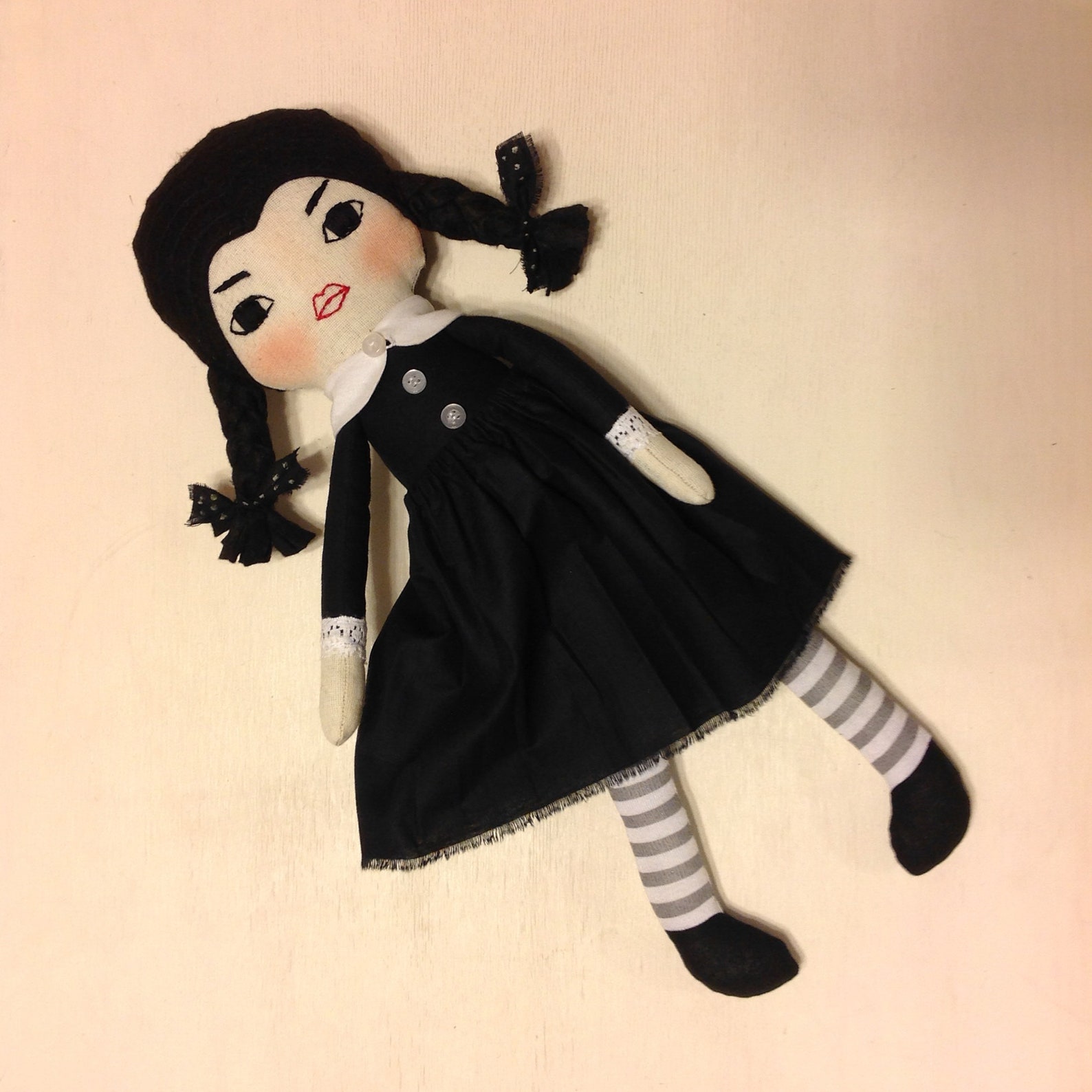 PDF Pattern and Tutorial of Wednesday Doll Cloth Doll Pattern - Etsy