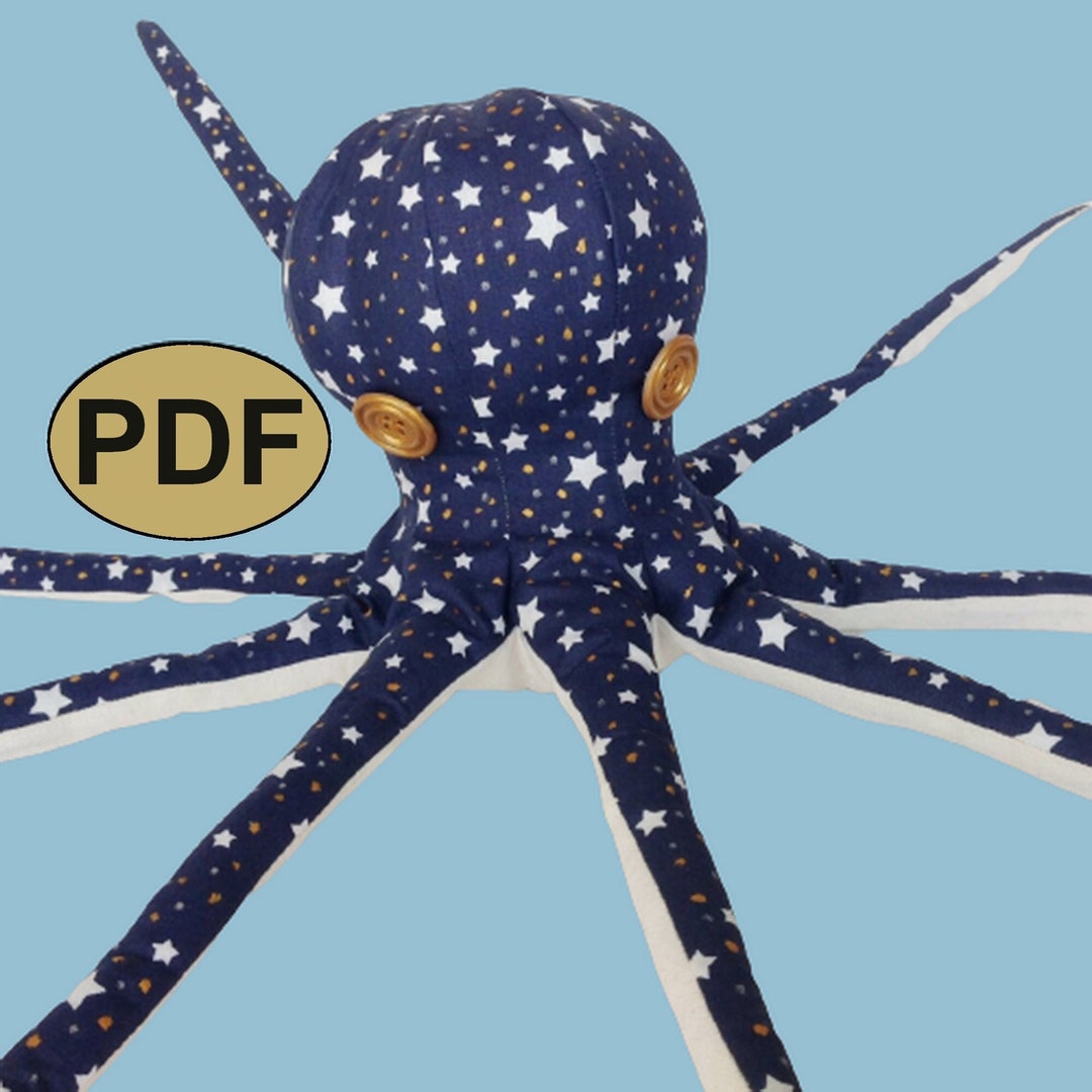 Octopus Sewing Pattern & Tutorial PDF Octopus Pattern Sea Animal ...