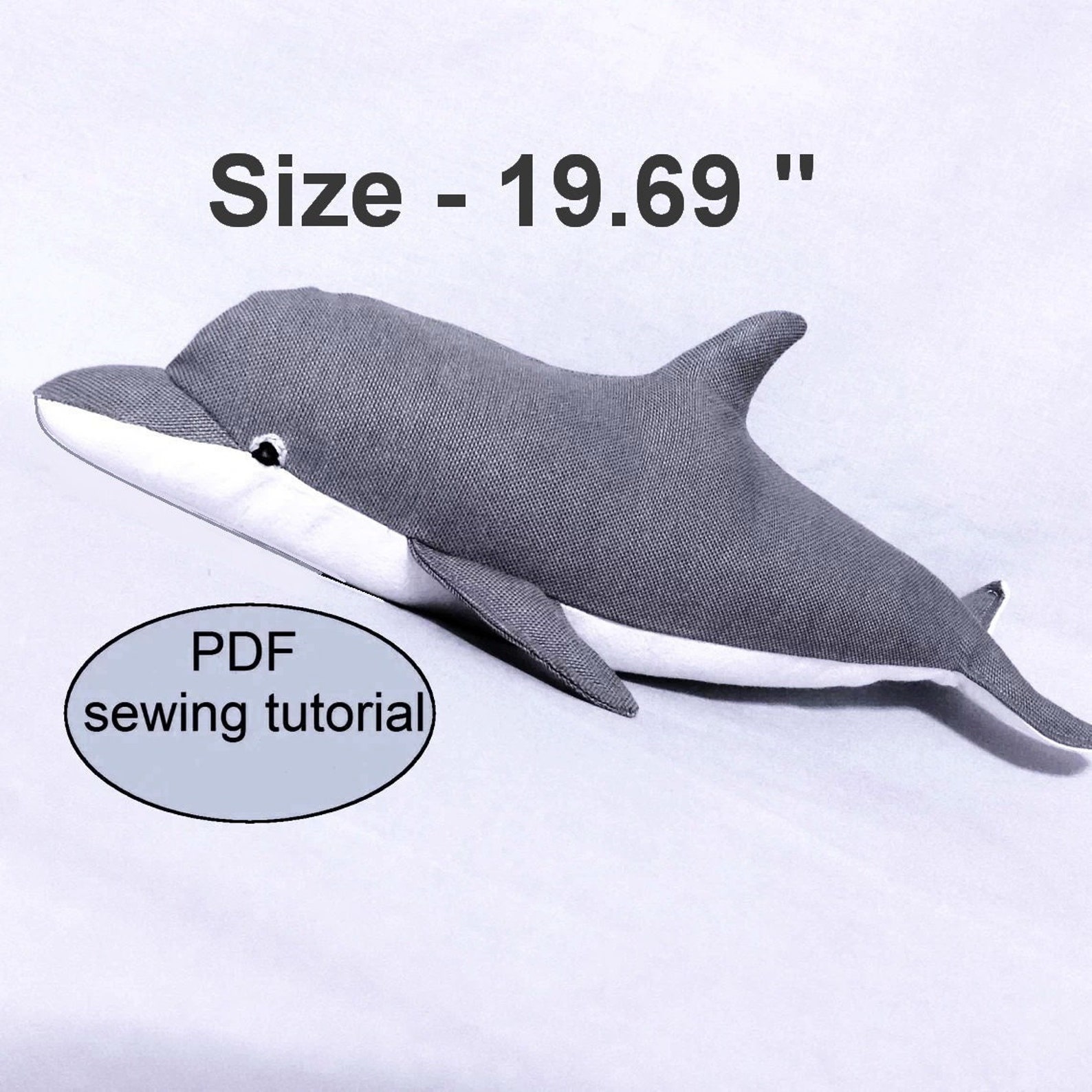 Dolphin Pattern PDF Plush Dolphin Sewing Pattern & Tutorial - Etsy