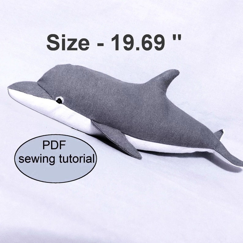 Dolphin Pattern PDF Plush Dolphin Sewing Pattern & Tutorial - Etsy