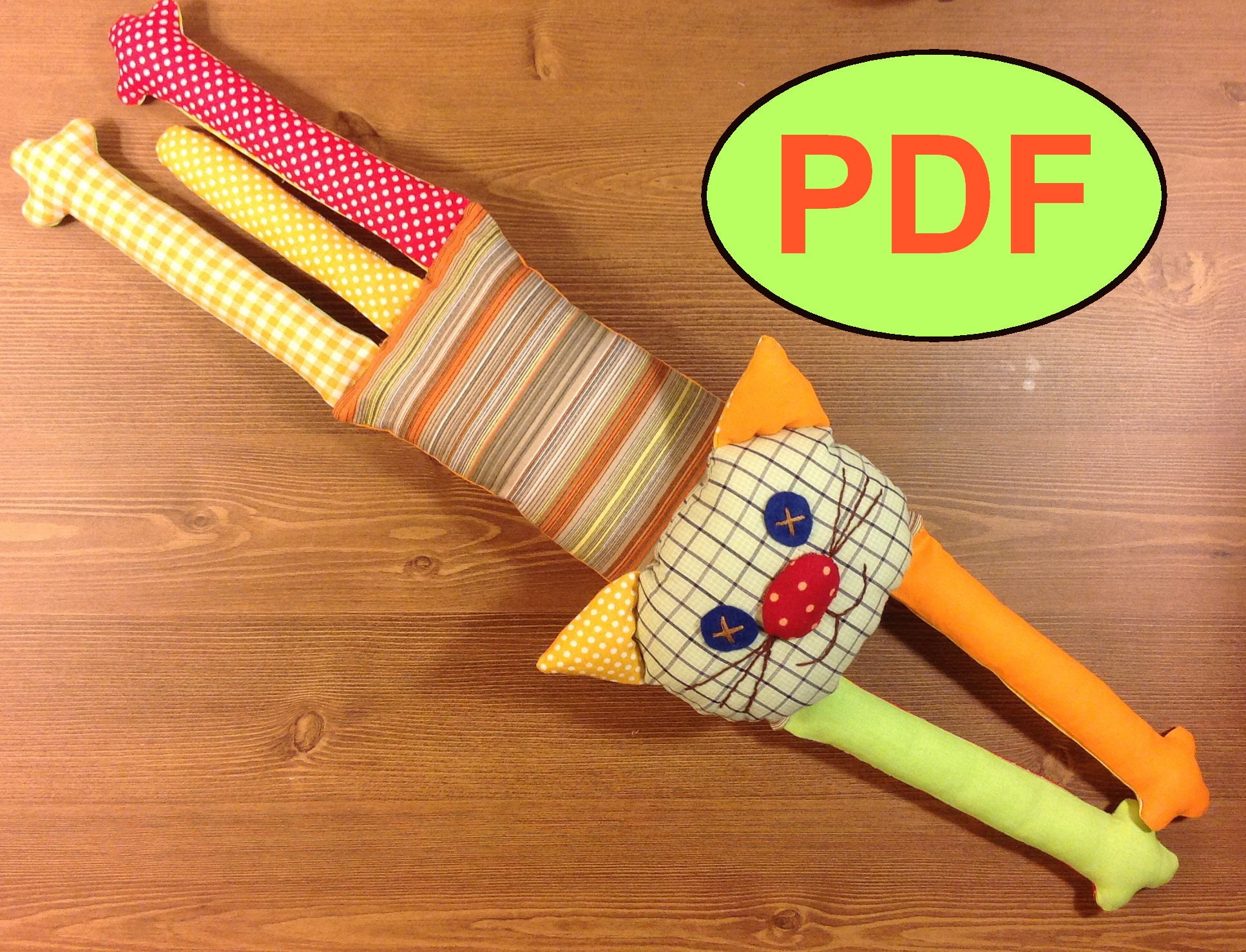 Cat Plush Pattern PDF Cat Sewing Pattern & Tutorial Cat Doll - Etsy UK