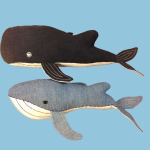 Stuffed Animals Pattern Whale Pattern Whale Sewing Pattern Soft Toy ...