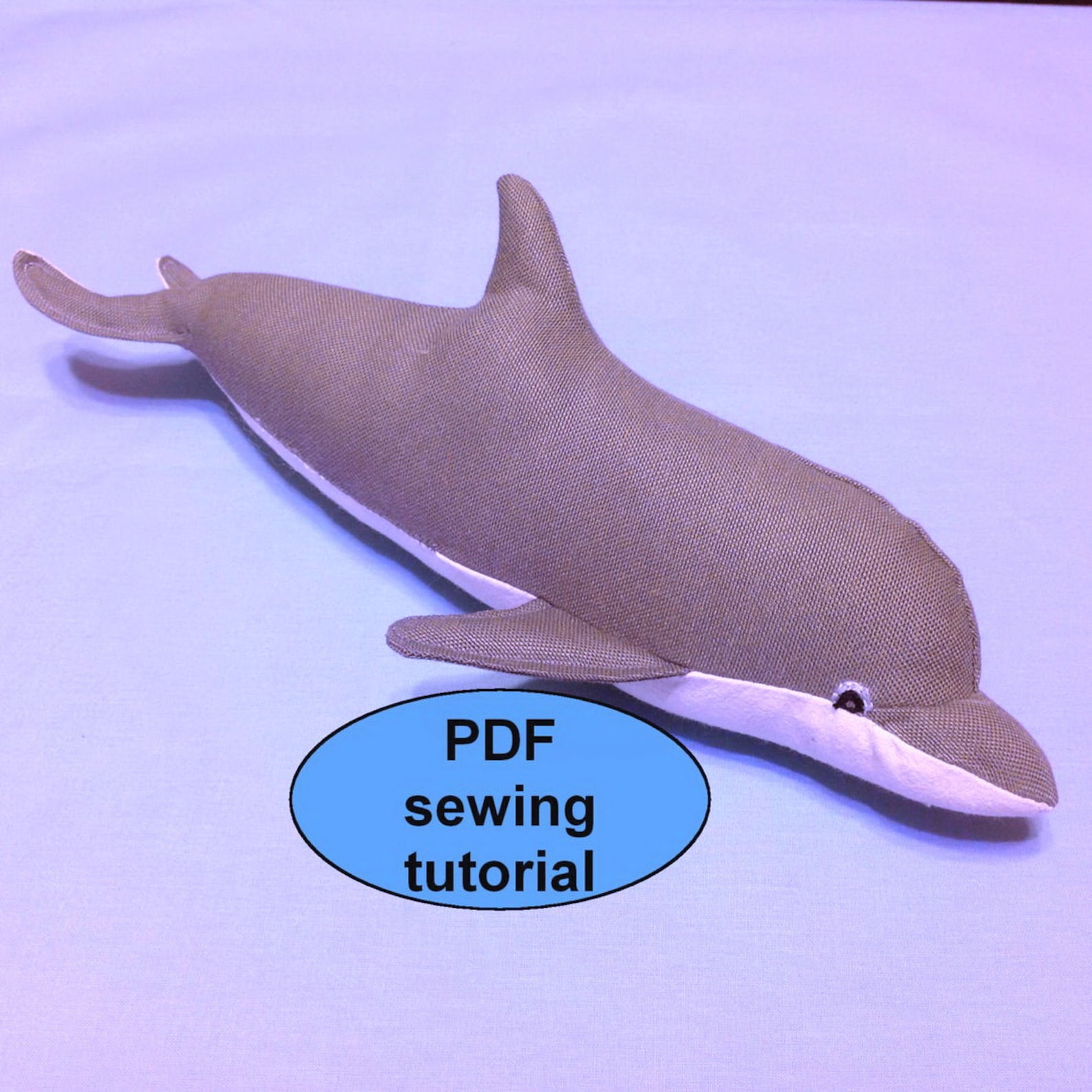 Dolphin Pattern PDF Plush Dolphin Sewing Pattern & Tutorial - Etsy