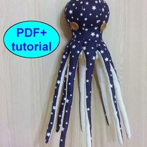 Octopus and Squid Sewing Pattern & Tutorial PDF Set of 2 Patterns ...