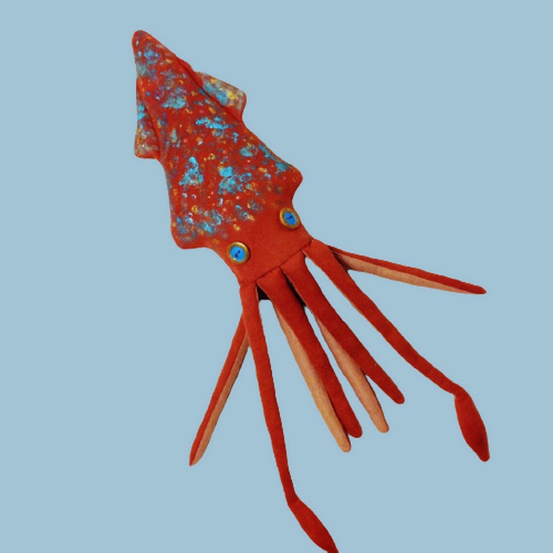 Squid Plush Pattern Squid Toy Sewing Pattern and Tutorial PDF - Etsy