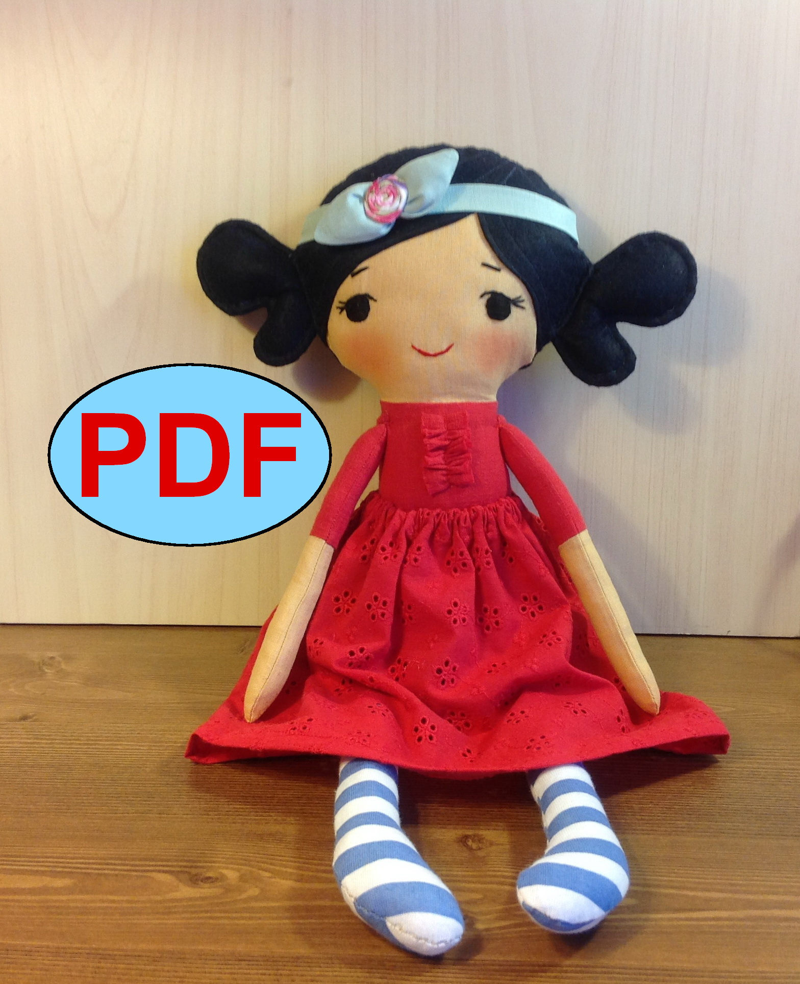 Rag Doll Sewing Pattern & Tutorial 18 Doll Pattern PDF | Etsy