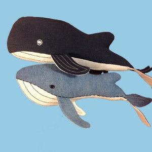 Stuffed Animals Pattern Whale Pattern Whale Sewing Pattern Soft Toy ...