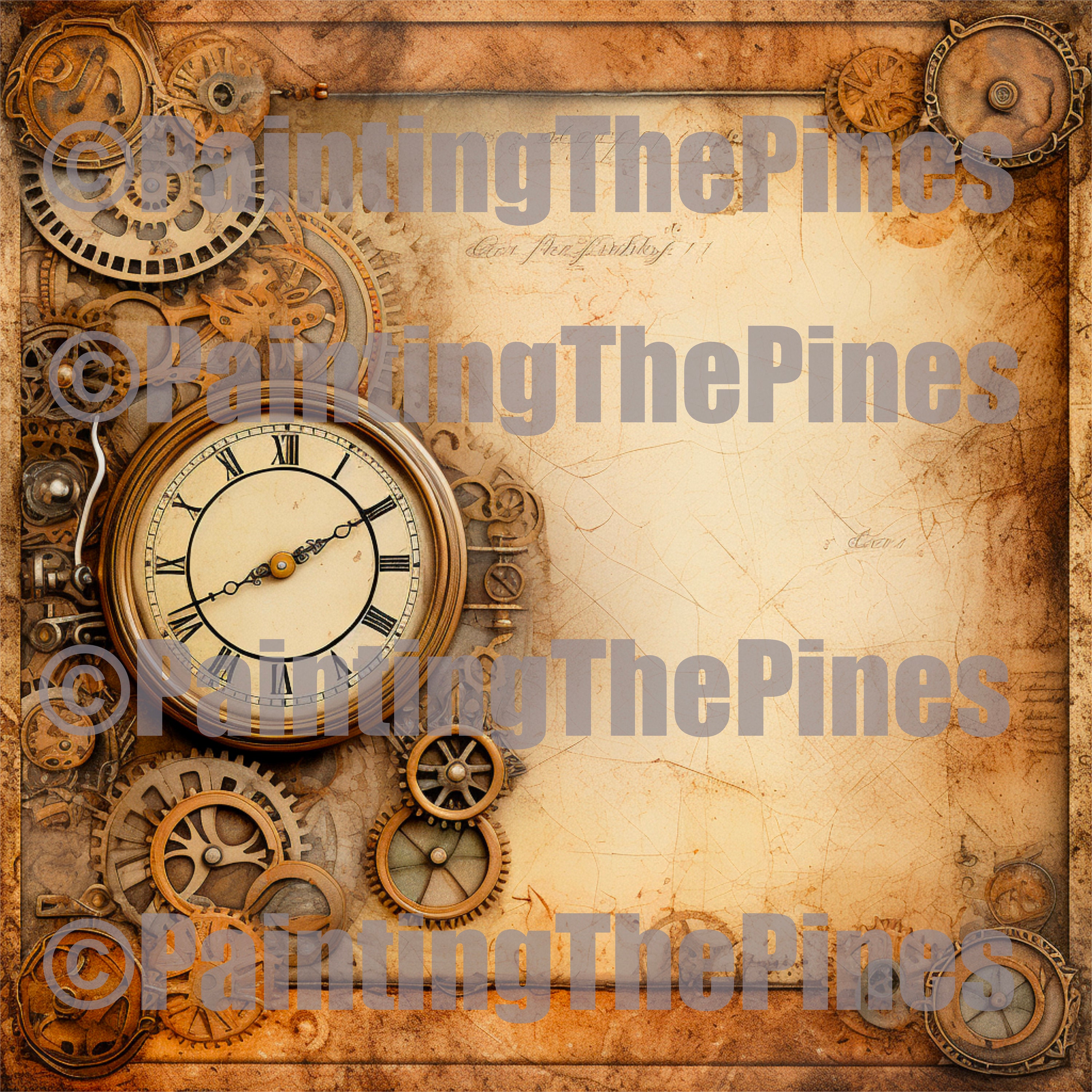NEW Pack Instant Download Steam Punk Cog and Clocks II PNG | Time ...