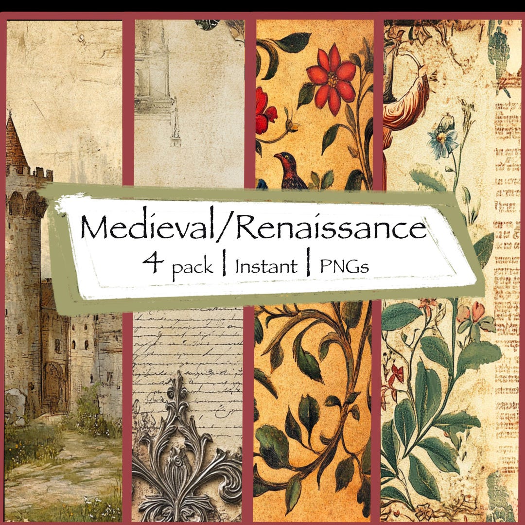 Renaissance Medieval Castles Pack Instant Download PNG | Medieval ...