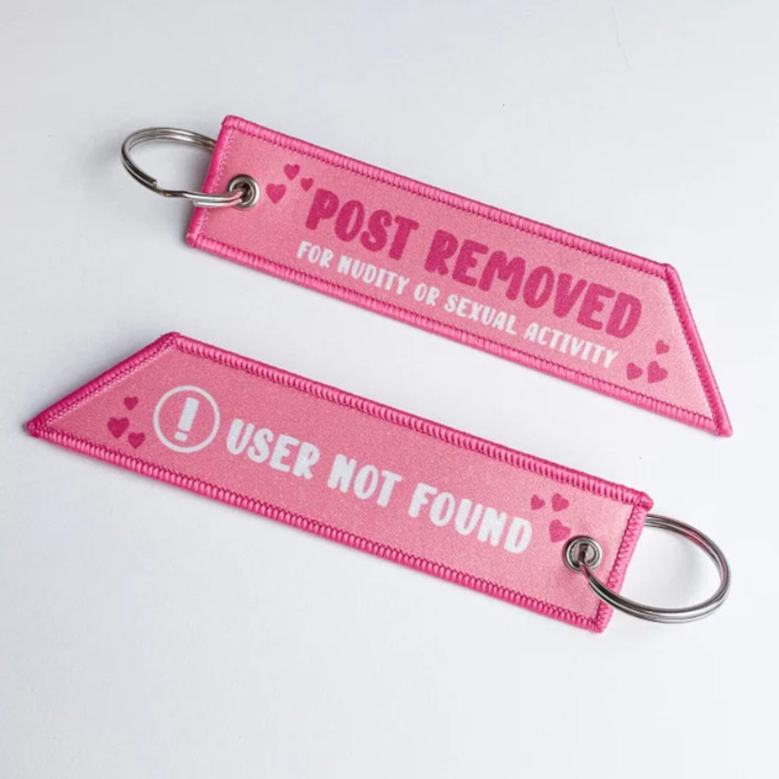 Pink Social Media Post Removed Flight Tag / Jet Tag / Keychain - Etsy