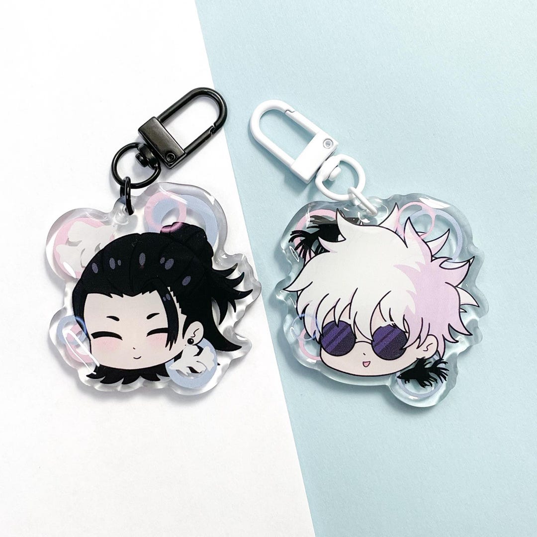 Gojo and Geto Double Sided Keychain Charm | Jujutsu Kaisen Keychain ...
