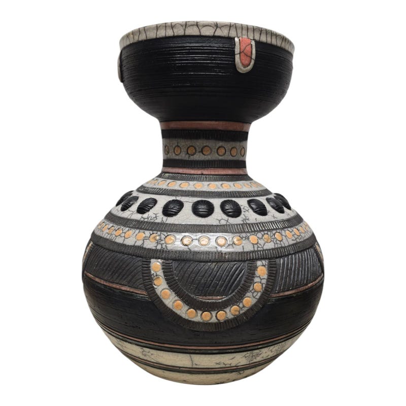 African Tribal Vase - Etsy