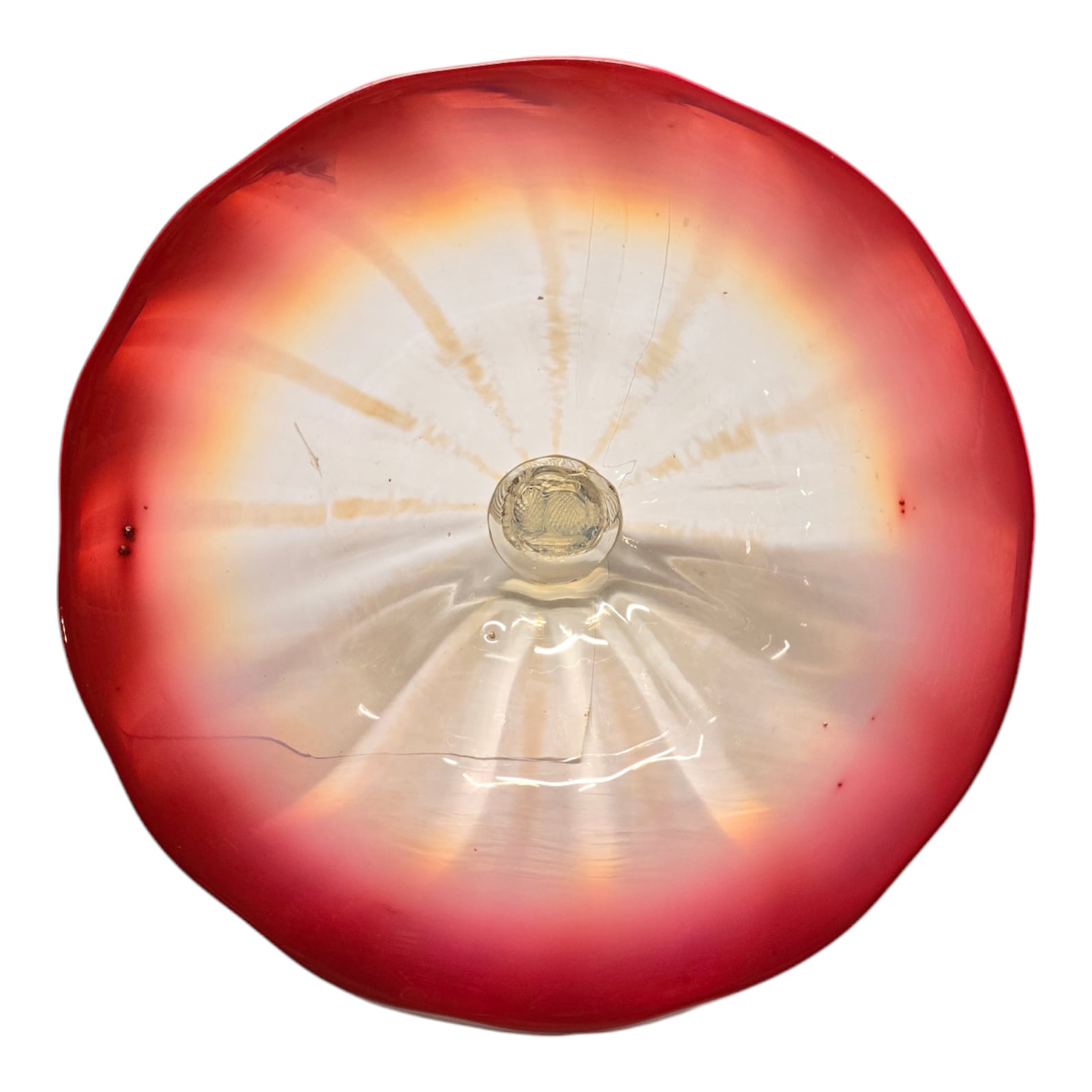 Large Antique Gas or Oil Lamp Smoke Bell 4 1/2" X 9 7/8" Pink & Clear ...