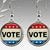 Vote Pin, Political Jewelry Red,white and Blue, Retro Vote Brooch ...