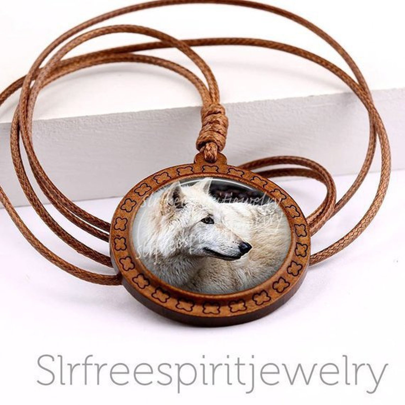 White Wolf Spirit Animal Necklace Nature Jewelry Wisdom | Etsy