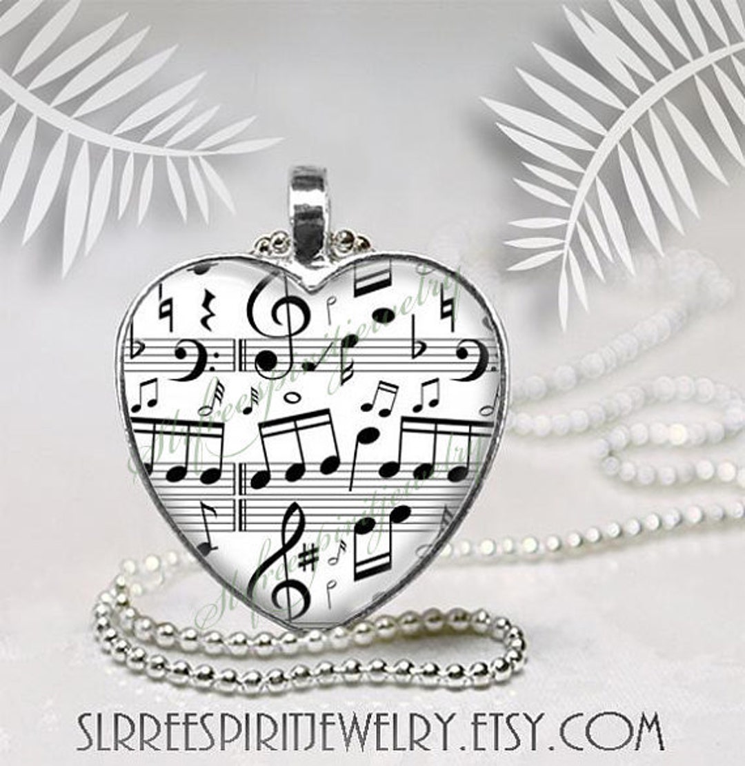 Music Notes Necklace, Music Symbols, Sheet Music, Music Student Gift ...