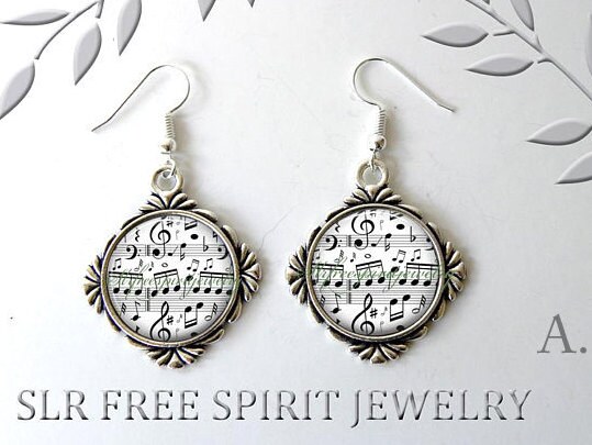 Music Notes Necklace, Music Symbols, Sheet Music, Music Student Gift ...