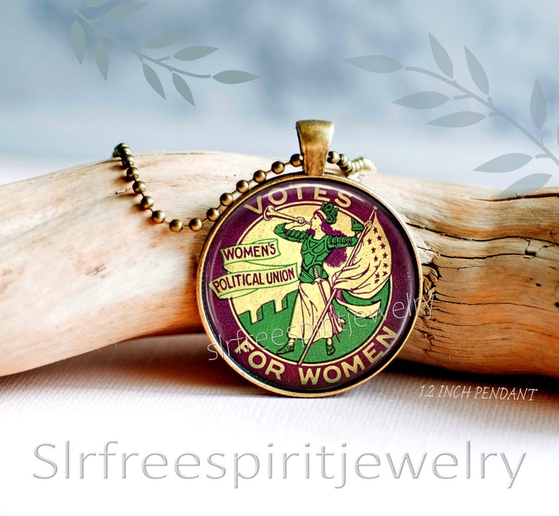 Suffrage "votes for Women" Brooch. Photo Cabochon Jewelry, 19th ...