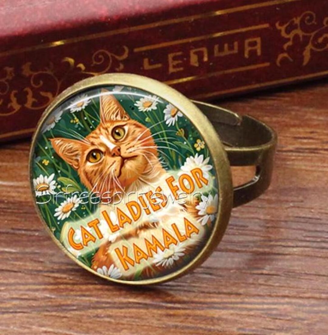 Cat Ladies for Kamala Square Pin, Kamala, Kamala 2024, Harris for ...