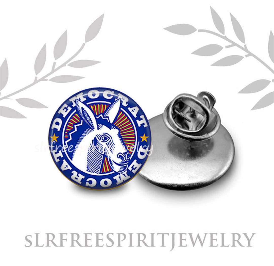 Democrat Donkey Brooch or Clutch Pin, Campaign Pin, Obama, Vote ...