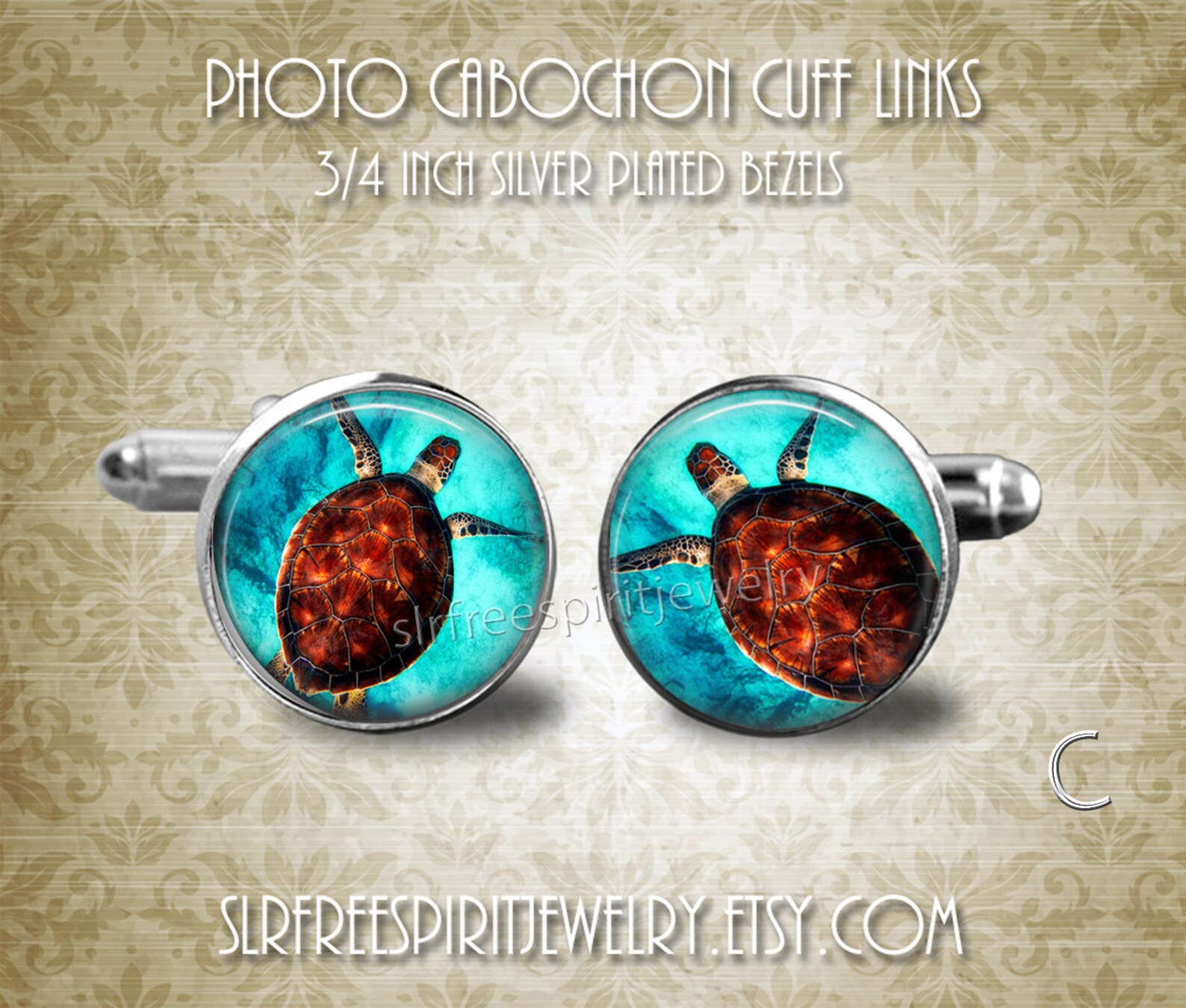 Sea Turtle Cuff Links Ocean Theme Gift for Men Aquatic - Etsy