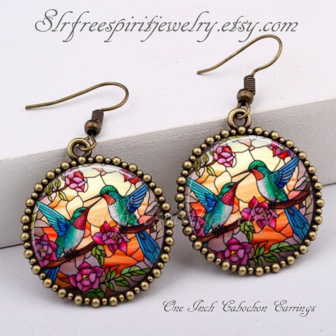 Hummingbird Earrings, Beautiful Birds, Circles, Dangle, Summer ...