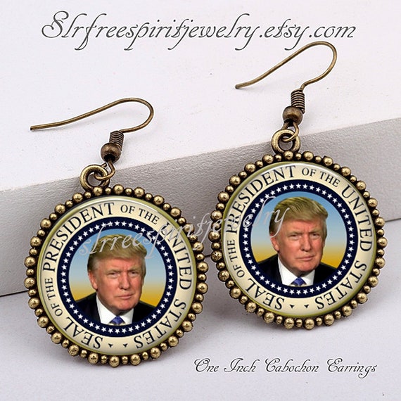 President Trump Earrings Republican Party Women for Trump | Etsy