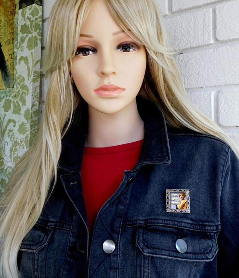 Wine Humor Brooch Vintage Photo Collage Pin Dog Humor - Etsy