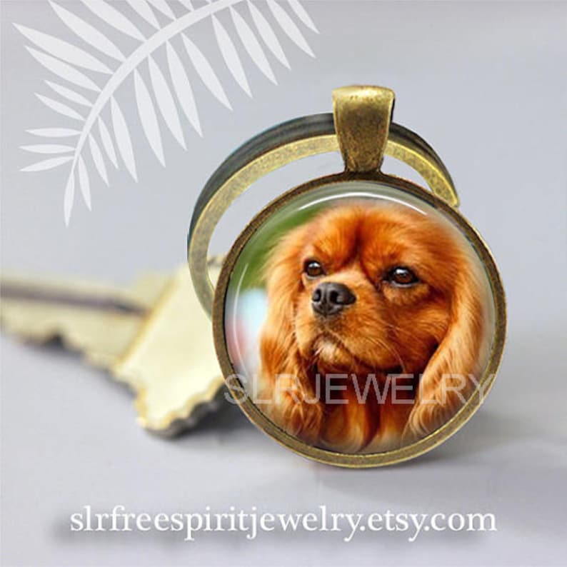 King Charles Spaniel Keychain Ruby Red King Charles Dog Key | Etsy